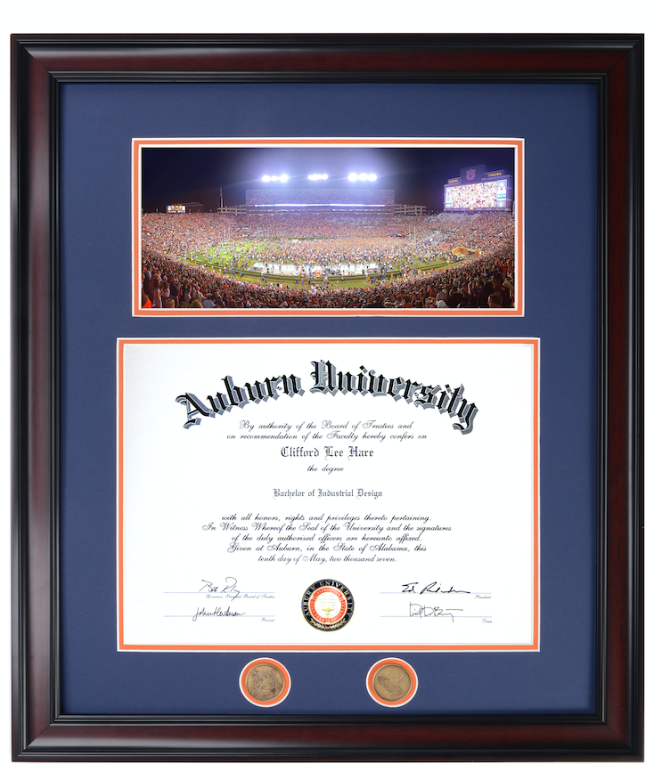 framed diploma